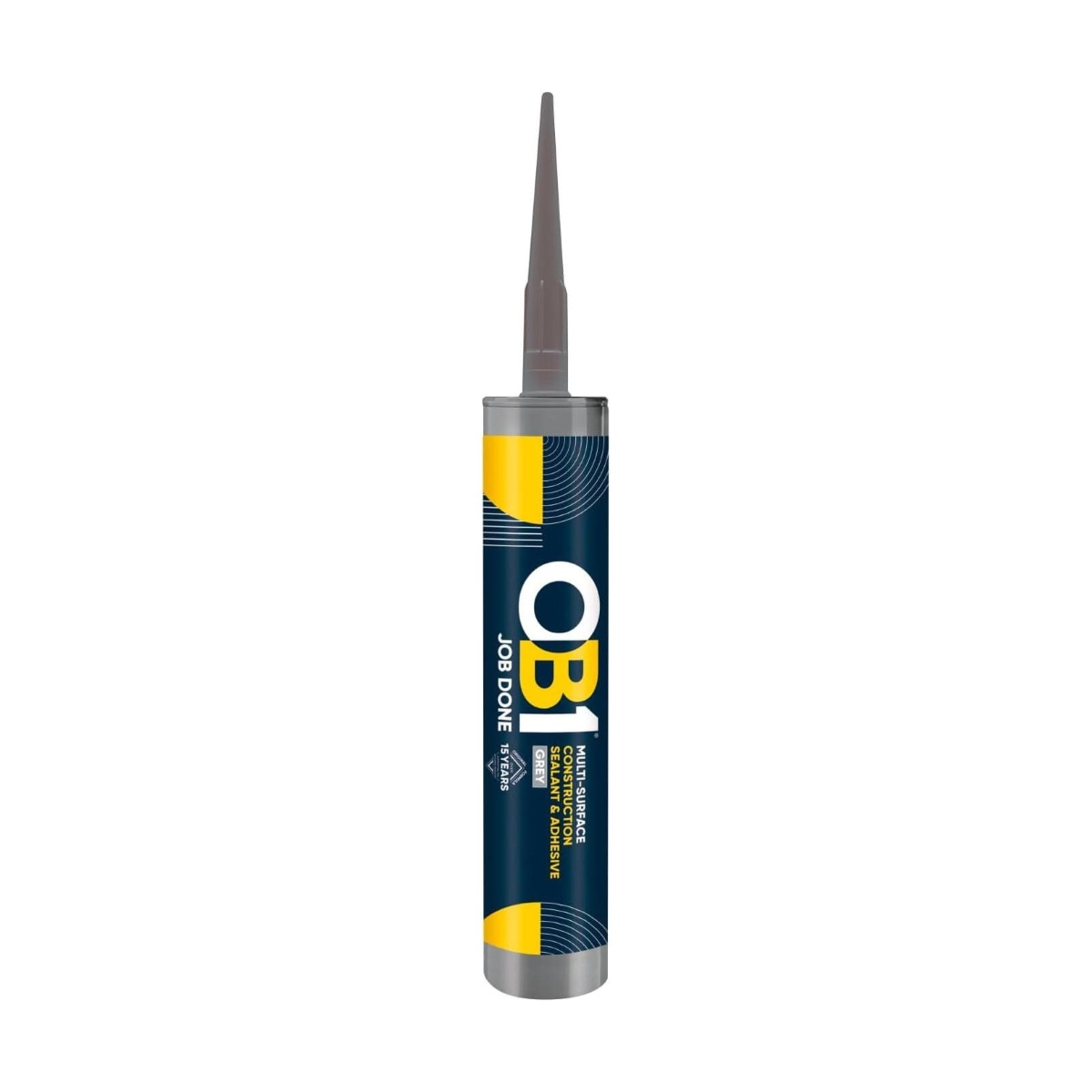 OB1 Grey Multi-Surface Construction Sealant & Adhesive (12 Packs) 290ml Tube - Waterproof ...