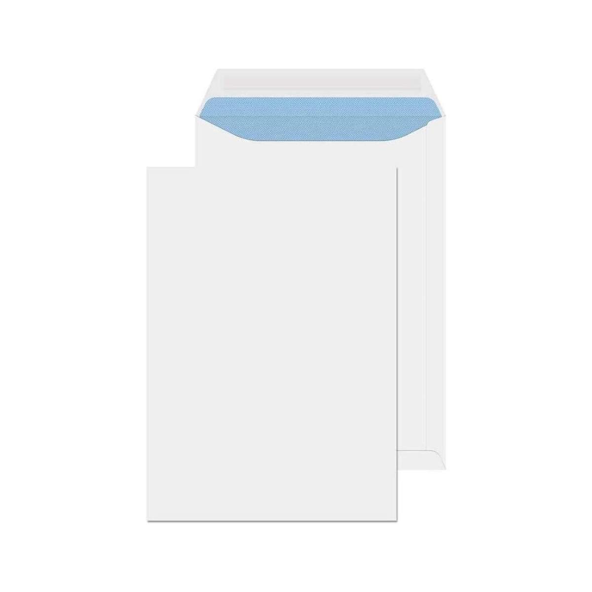 C4 Plain White Envelopes (400 Pack) - Self-Seal Gummed, 100gsm, Pocket ...