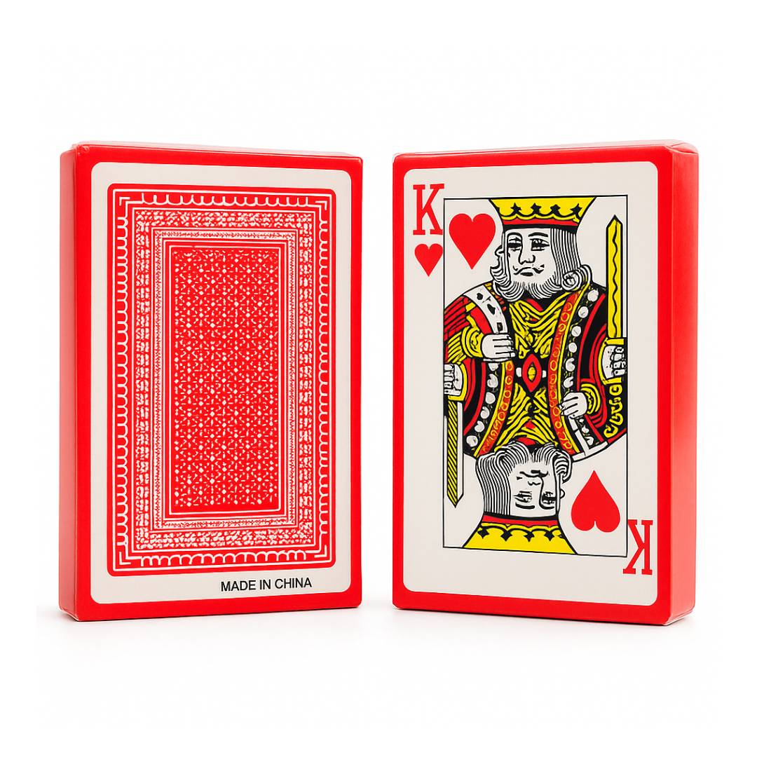 Classic Plastic-Coated Poker Playing Cards – 54 Pcs